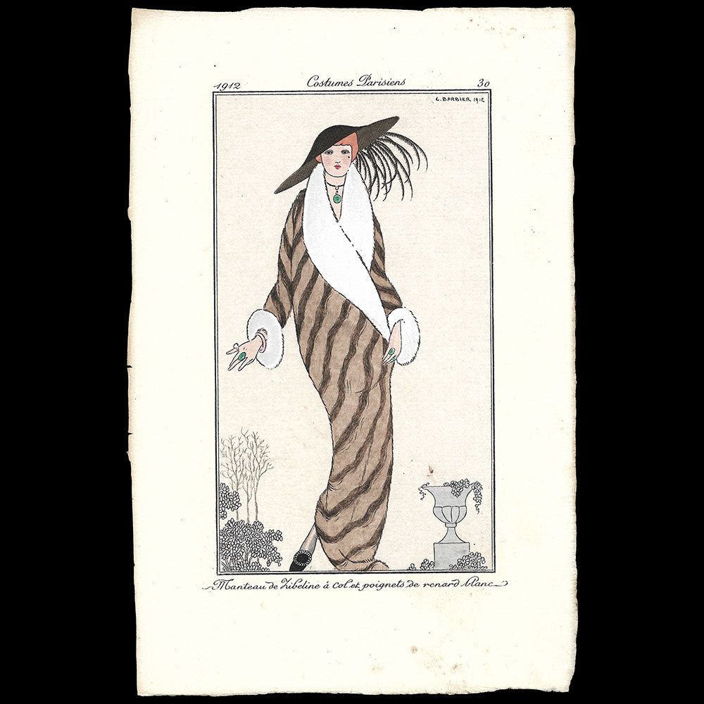 Journal des Dames et des Modes, Costumes Parisiens - Manteau de zibeli
