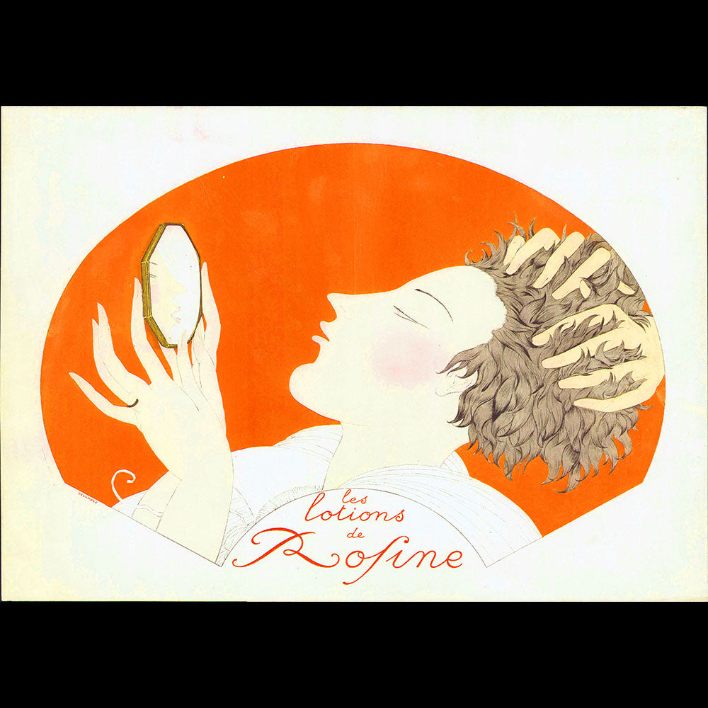 Paul Poiret - Les Lotions de Rosine, pochoir des Parfums de Rosine par