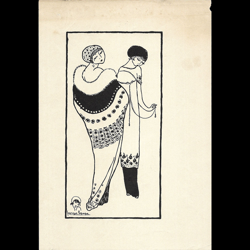 Les Choses de Paul Poiret vues par Georges Lepape - Epreuve de travail