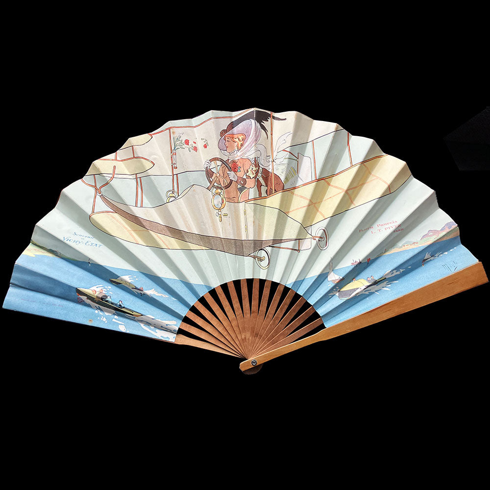 Mich - Parfum Floramye, éventail illustré pour les Parfums LT Piver (1