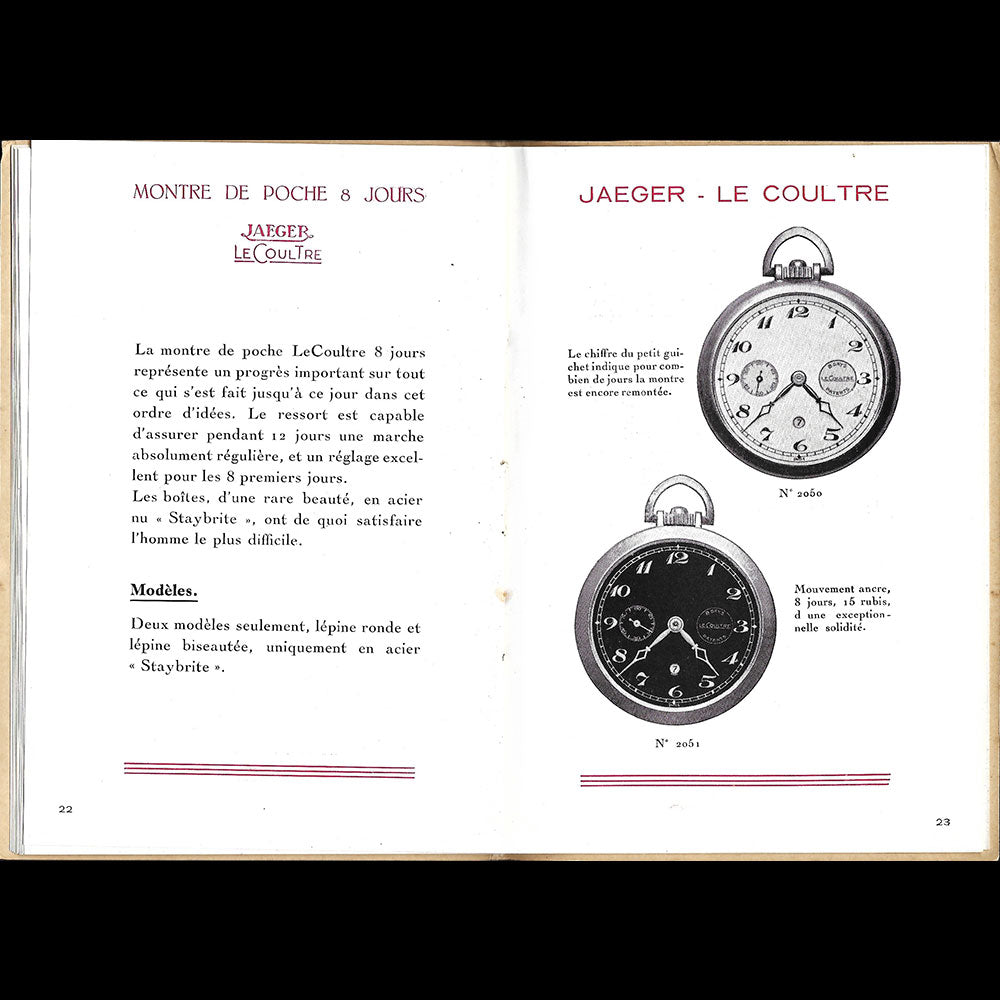 Jaeger-Lecoultre - Catalogue Chefs-d'oeuvre des temps modernes (circa ...