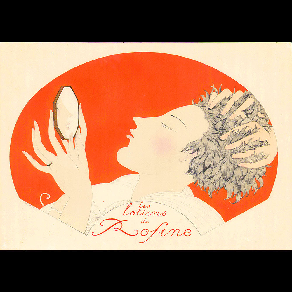 Paul Poiret - Les Lotions de Rosine, pochoir des Parfums de Rosine par